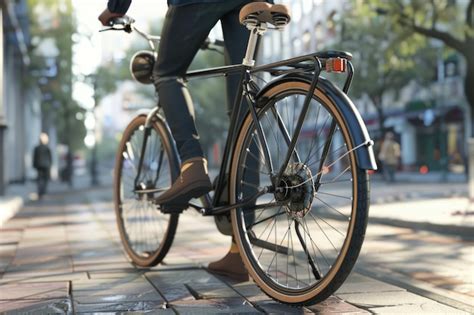 Premium Photo Bicycle Commuting In Urban Areas For Sustainable Transport
