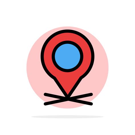 Location Map Pointer Pin Abstract Circle Background Flat Color Icon 14568518 Vector Art At Vecteezy