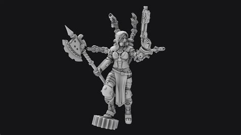 Artstation Gr002 • Female Tech Priest Elsina Hell Heavy Armored