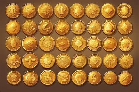 Premium Vector | Top view golden coins for game vector