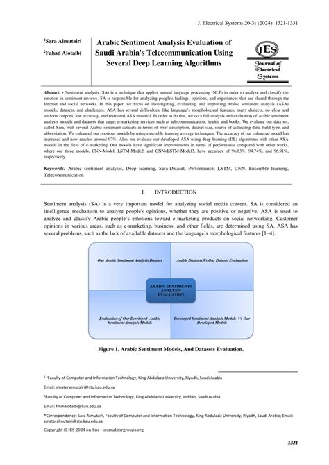 Pdf Arabic Sentiment Analysis Evaluation Of Saudi Arabias