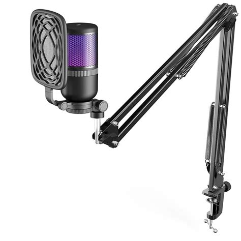 Audio Array Anti Interference Metal Tube RGB USB Microphone For PC Mac With Mute Button