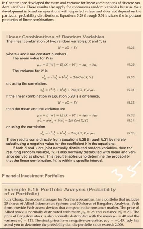 Solved In Chapter 4 We Developed The Mean And Variance For