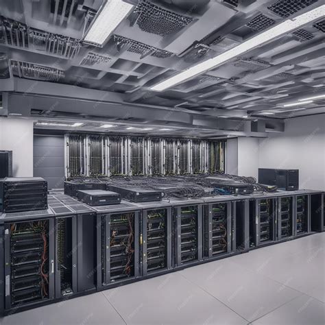 Premium Photo Computer Server Room Data Storage Room