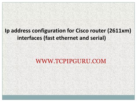 How To Configure Ip Address For Router Interfaces Pptx Computer