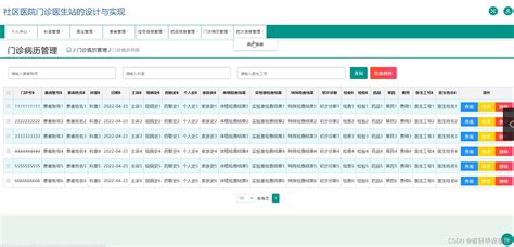 社区医院门诊医生站的设计与实现jspjavaspringmvcmysqlmybatis Csdn博客