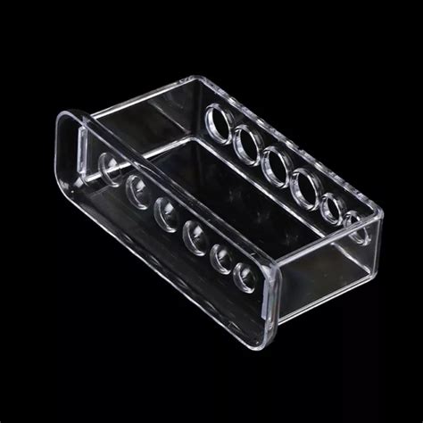 Plastic Clear Test Tube Rack 6 Holes Stand Lab Test Tube Stand Shelf Db