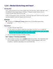 Copy Of 1 3 4 Nested Branching And Input Docx 1 3 4 Nested