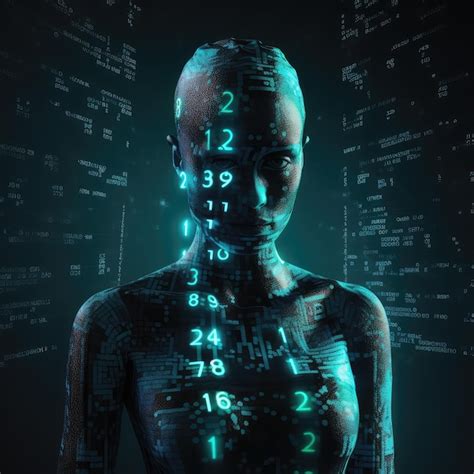 Premium Ai Image Futuristic Ai Matrix Robot Concept With Artificial