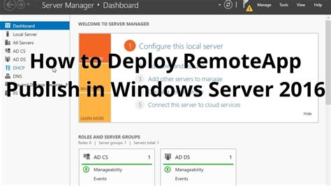 How To Deploy RemoteApp Publish In Windows Server YouTube