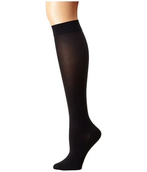 Wolford Satin Opaque Nature Knee Highs Admiral Knee High Hose