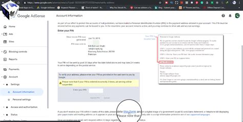 Verify Google AdSense Without Receiving Address Verification PIN In