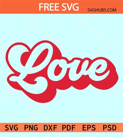 Retro Love Svg Free Retro Valentine Svg Free Valentine Svg Free Love Svg Free