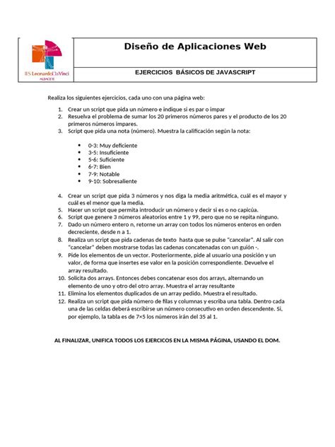 ejercicios basicos javascript pdf
