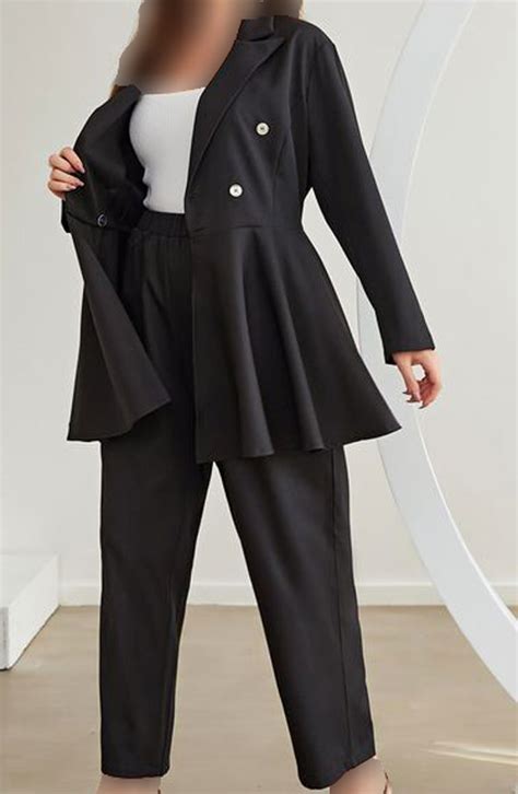 ۳۷ مدل کت و شلوار زنانه مشکی که بهترین انتخاب برای عروسی و مهمانی‌های
