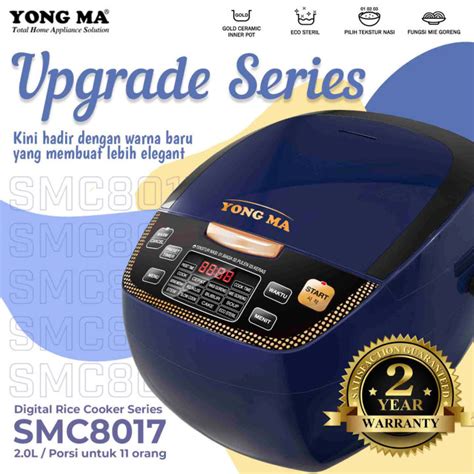 Rice Cooker Magic Com Digital Yong Ma Kapasitas 2 Liter Smc 8017 N