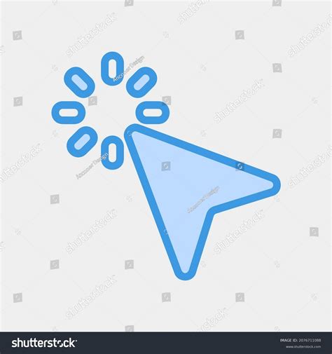 Loading Cursor Icon Vector Illustration Blue Stock Vector Royalty Free