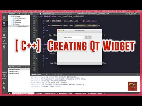 Creating Qt Widget Application GUI On MacOS YouTube