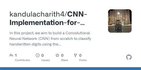 Github Kandulacharith4cnn Implementation For Mnist Digit Recognition