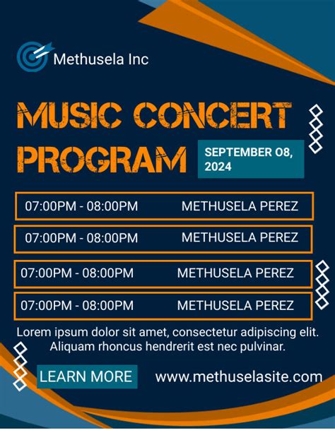 Purple List Based Music Concert Program Flyer Template Postermywall