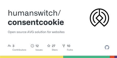 Github Humanswitch Consentcookie Open Source Avg Solution For Websites