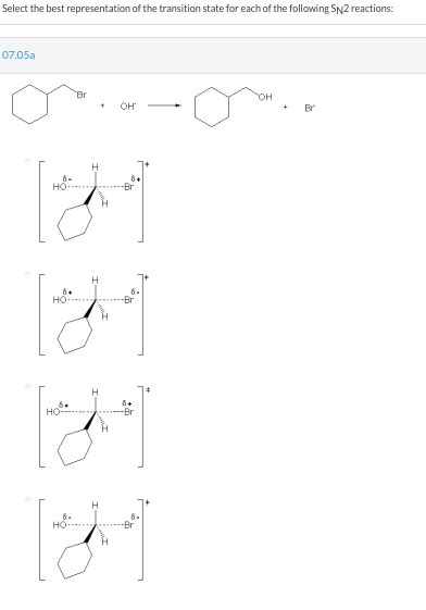 Solved Select The Best Representation Of The Transition