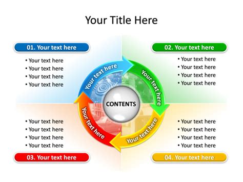 PowerPoint Slide Diagram Cycle Arrows Multicolor Arrows TG CrystalGraphics Com