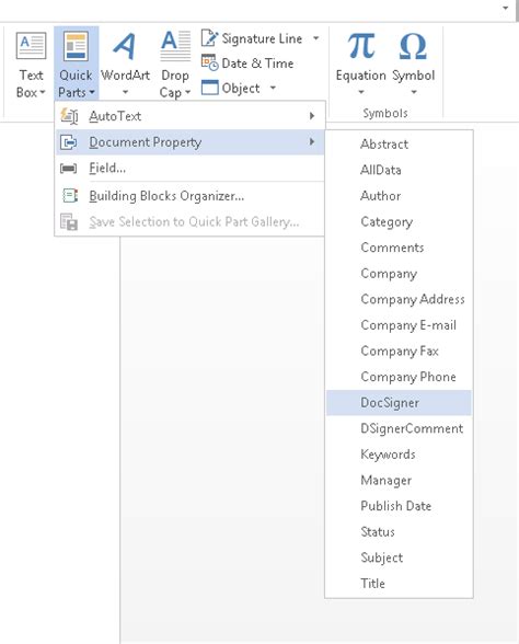 Vba How To Display Quick Part Document Property In Word Using Macro Stack Overflow