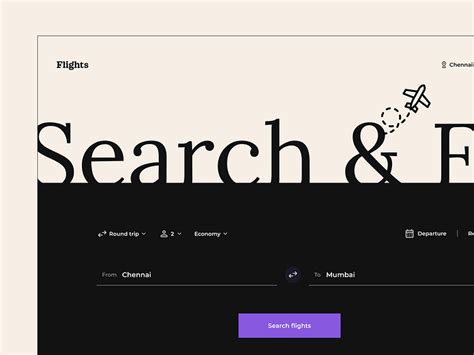 Daily Ui Flight Search By Pavithran N On Dribbble