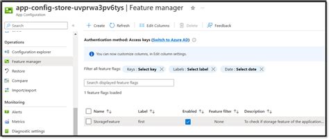conditional feature flags with azure app configuration service