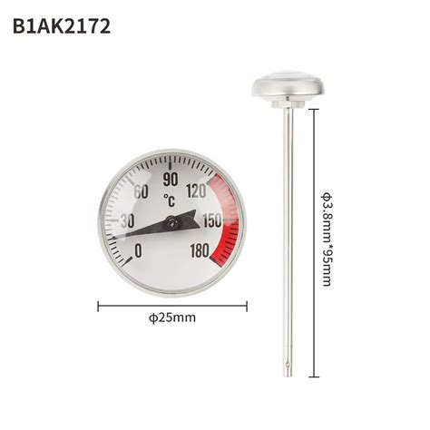 Motorcycle Fuel Cap Thermometer 95mm Probe For Oil And Engine Temperature