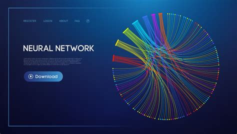 Neural Network Abstract Digital Background Vector Image