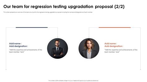 our team for regression testing upgradation proposal ppt template
