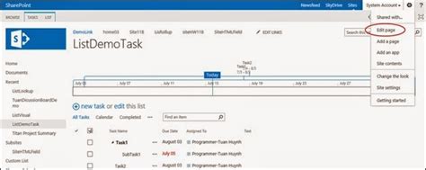 sharepoint tricks hide the timeline in task list sharepoint 2013