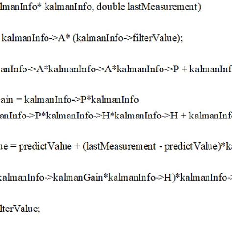 Kalman Filter Function Download Scientific Diagram