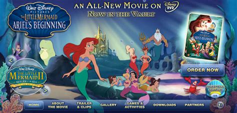 The Little Mermaid Ariels Beginning Microsite Play Online On Flash