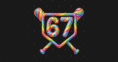 Rainbow Candy Baseball 67 Design Candy Baseball Art T Shirt Teepublic