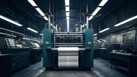 La Prensa Offset En El Proceso De Producción En La Imprenta Foto Premium