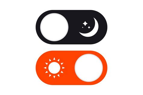 premium vector day and night mode switcher on off switch element for