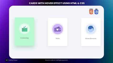 Ec Cards With Hover Effect Using Html And Css Coding Torque