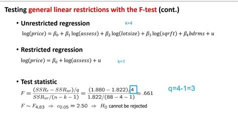 Solved I Have Some Problems In F Testing In Unrestricted