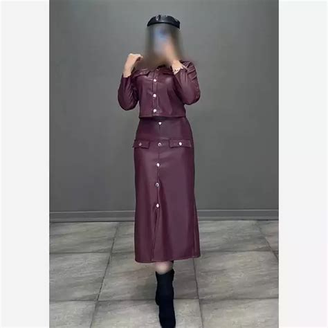 خرید و قیمت کت دامن زنانه چرم زرشکی سبز مشکی فریسایز از غرفه تولیدی