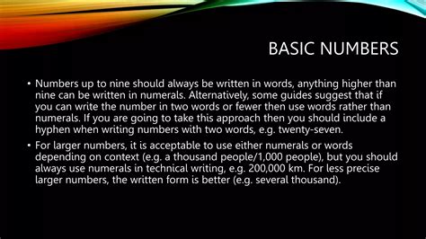 Writing Numbers Pptx