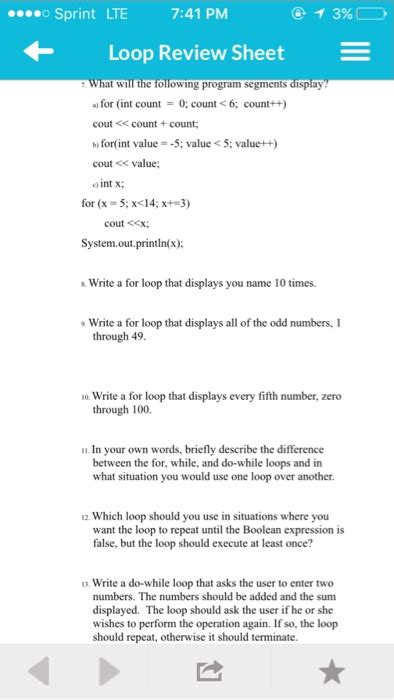 Solved What Will The Following Program Segments Display