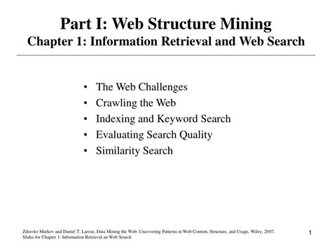 ppt part i web structure mining chapter 1 information retrieval and