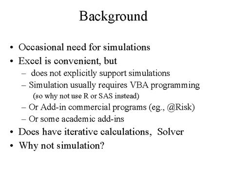 Quick Simple Simulation In Excel With Clinical Trials