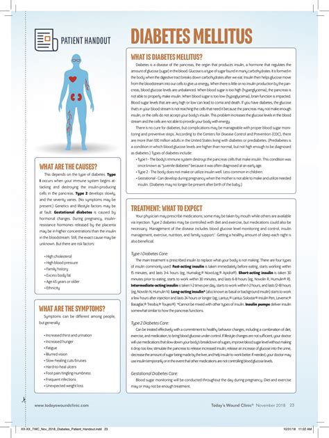 Free Printable Patient Education Handouts Diabetes