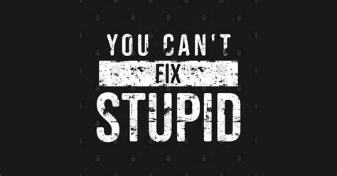 You Cant Fix Stupid Funny Sarcastic You Cant Fix Stupid T Shirt