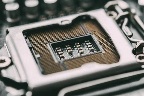 Macro Of Cpu Processor Stock Photo Image Of Abstract