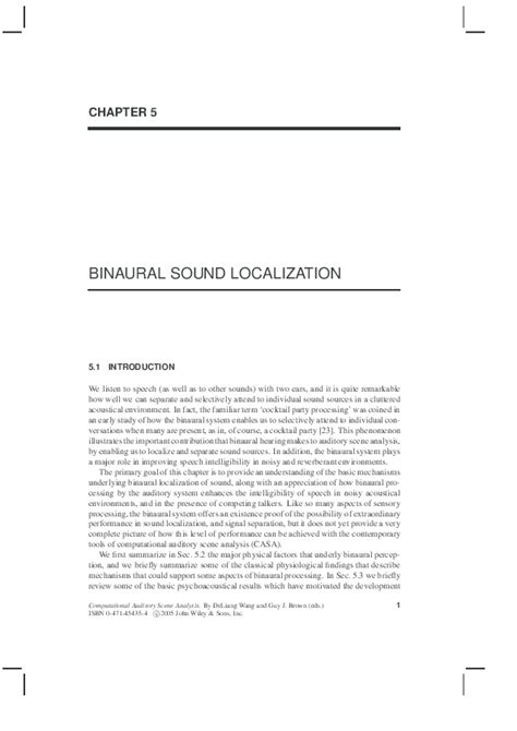 pdf binaural sound localization